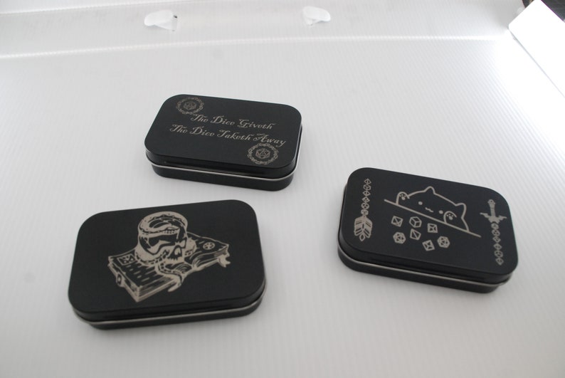 Customizable Dice Tin + Mystery Set of Dice- Single - Etsy