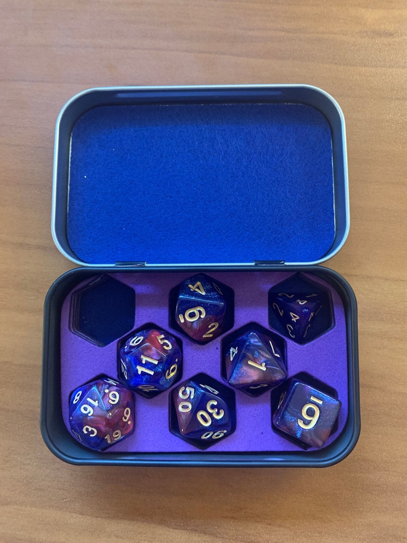 Customizable Dice Tin Mystery Set of Dice Single - Etsy