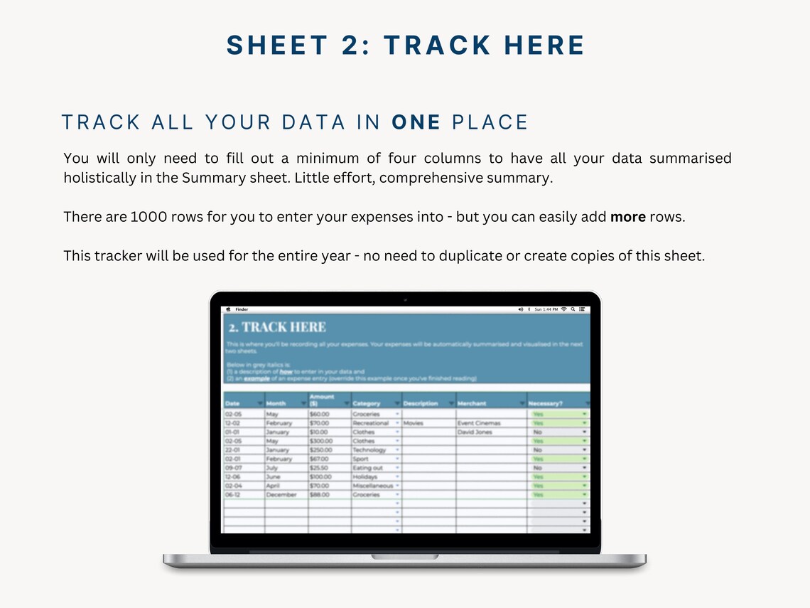 2023 Simple Beginner Expenses Tracker Spreadsheet Spending Tracker ...