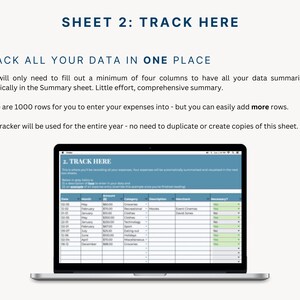 2023 Simple Beginner Expenses Tracker Spreadsheet | Spending Tracker ...
