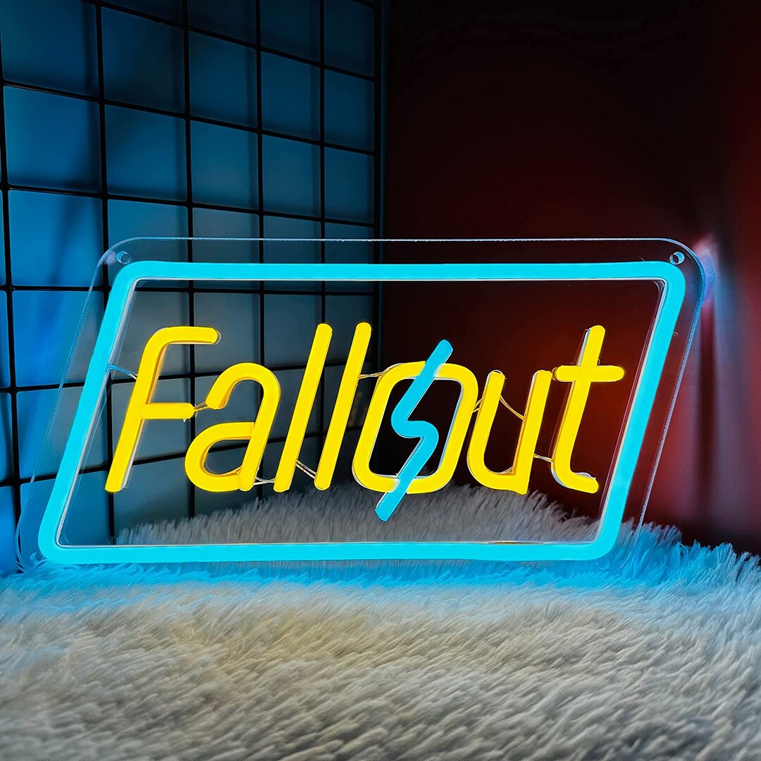 35x17cm Fallout Neon LED Sign for Wall Decor Gaming Room - Etsy