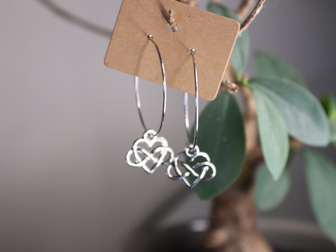 Polyamory Silver Hoop Earrings, Infinite Love Symbol, Non Monogamy ...