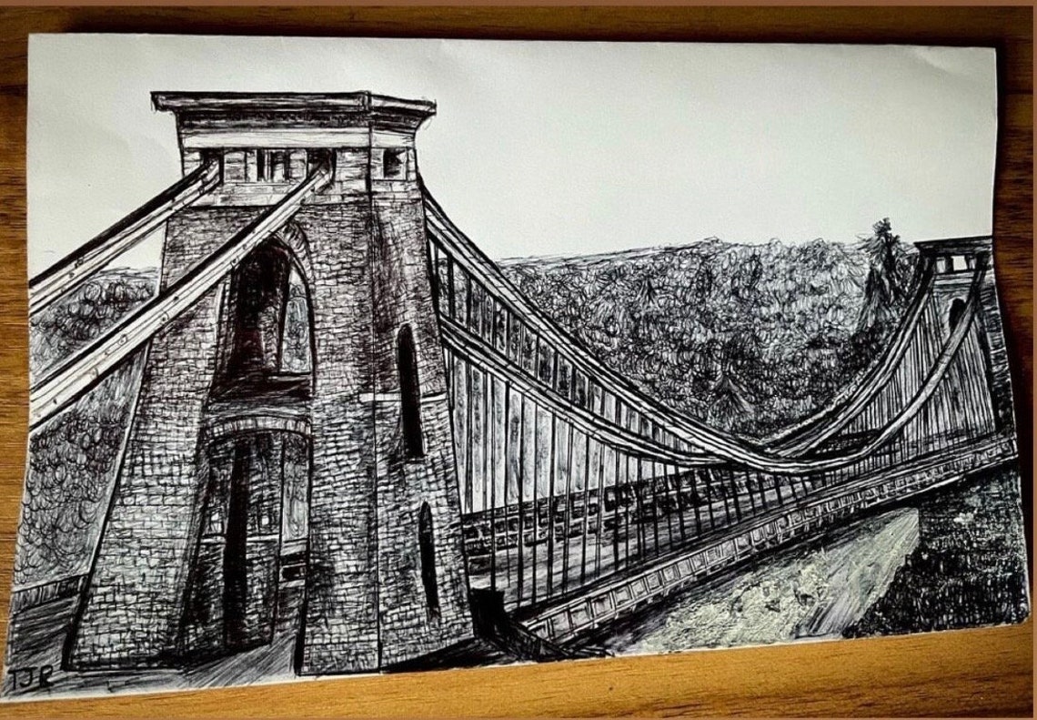 Clifton Suspension Bridge Biro Print - Etsy