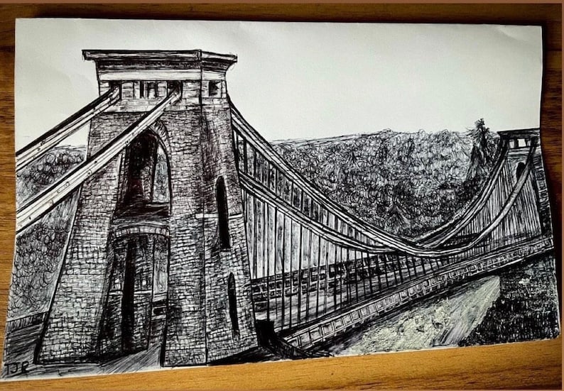 Clifton Suspension Bridge Biro Print - Etsy