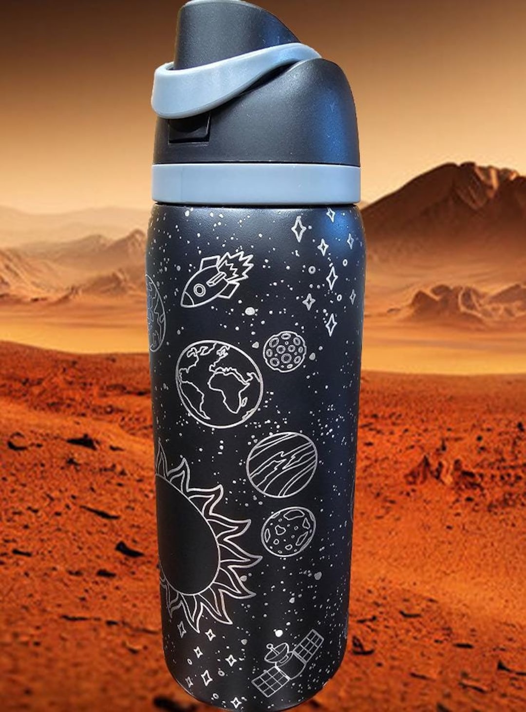 Solar System Outer Space Planets Laser Engraved 32 Oz Double Wall ...