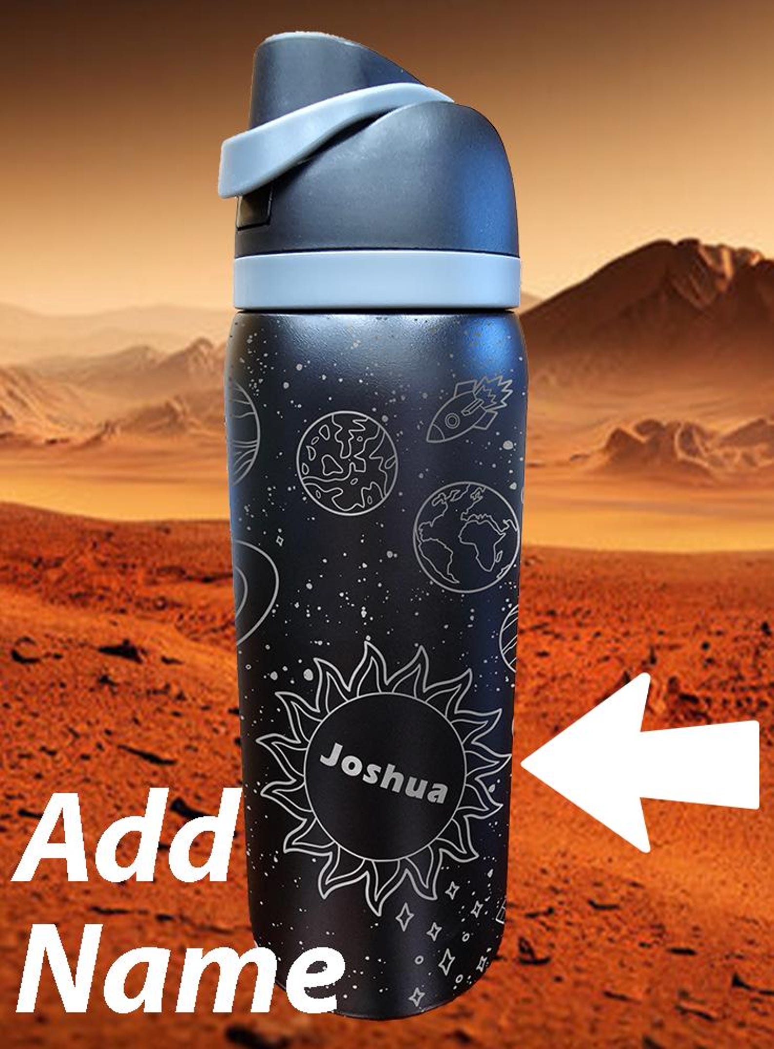 Solar System Outer Space Planets Laser Engraved 32 Oz Double Wall ...