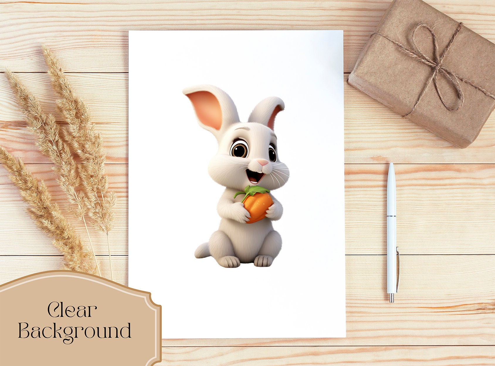 Set of 12, Watercolor Bunny Carrots Clipart, Bunny Clipart, Carrot PNG ...