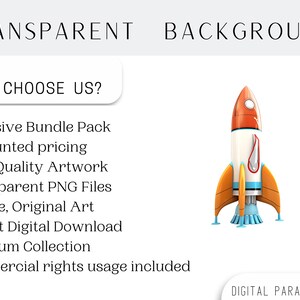 Set of 40, Rocket Clipart Bundle, Space Clipart, Rocket PNG, Nursery ...