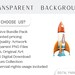Set of 40, Rocket Clipart Bundle, Space Clipart, Rocket PNG, Nursery ...