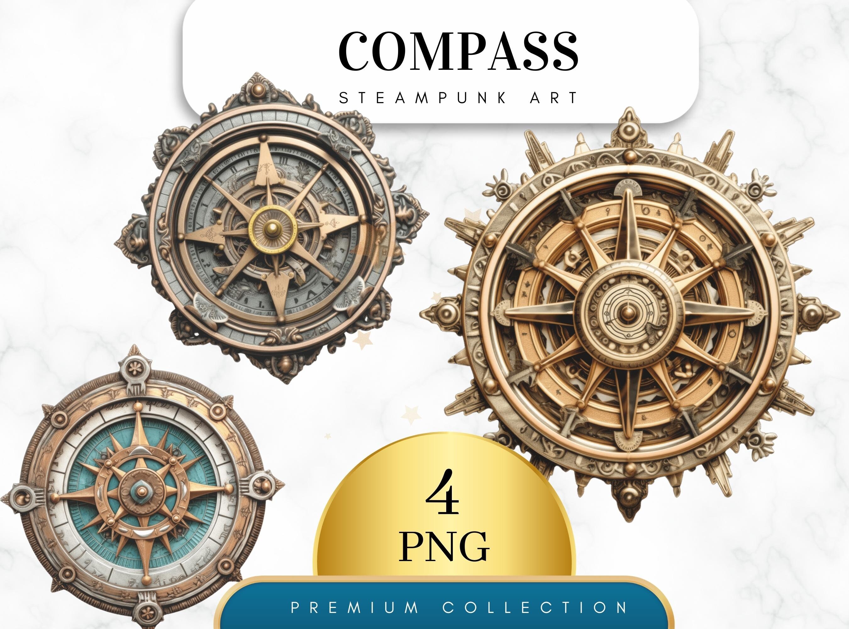 Steampunk Compass Art