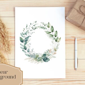 Set of 23, Watercolor Eucalyptus Clipart, Greenery Clipart , Watercolor ...