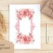 Set of 20 Watercolor Floral Pink Rectangular Frames Floral - Etsy