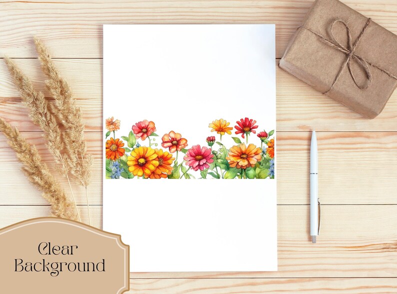 Set of 16, Watercolor Zinnias Clipart, Zinnias Floral PNG, Floral ...