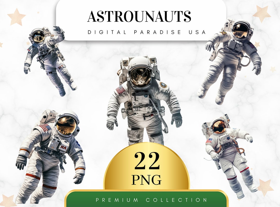 Set of 22 Astronaut Clipart Space Clipart Digital Download - Etsy