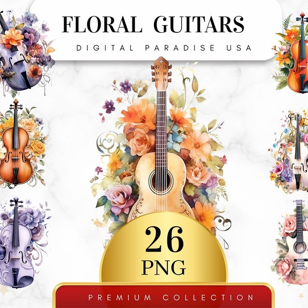 Guitar Clipart - Etsy