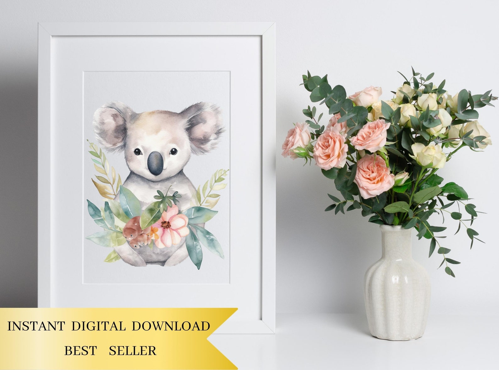 Set of 13, Watercolor Koala Clipart, Koala PNG, Cute Koalas, Koala Bear ...