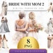 Set of 8, Watercolor Bride With Mom Clipart, Bride and Mother, Bride ...