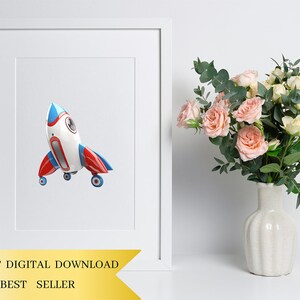 Set of 40, Rocket Clipart Bundle, Space Clipart, Rocket PNG, Nursery ...