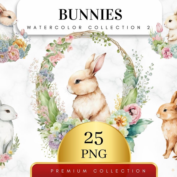 Bunny clipart - Etsy Portugal