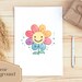 Set of 80, Watercolor Smiley Flowers Clipart, Retro Groovy Png, Smiley ...