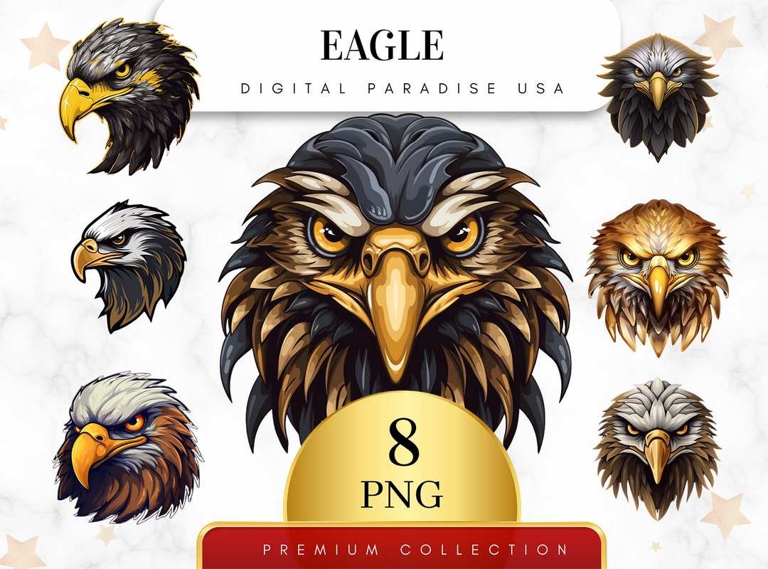 Set von 8, Adler Clipart, Adler Clipart, Adler Junk Journal, Adler ...