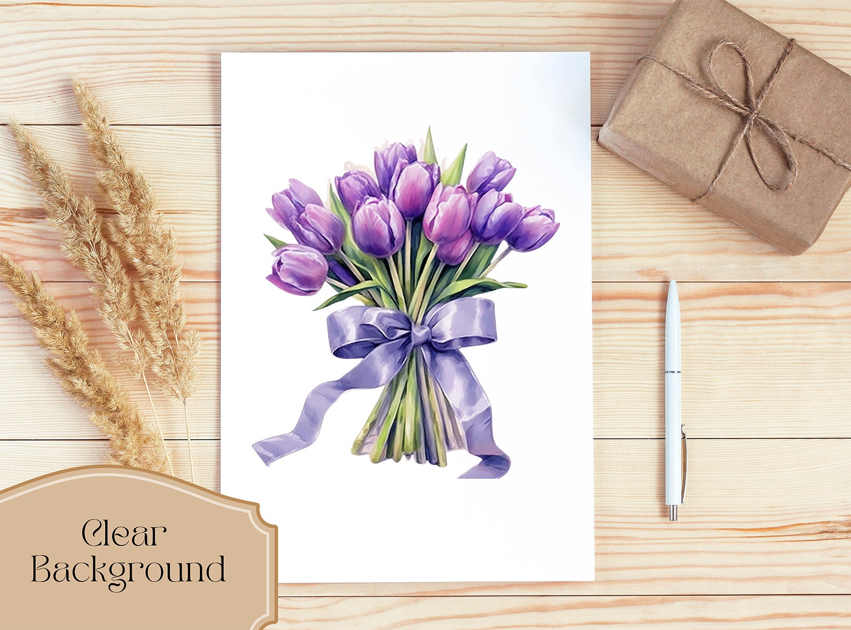 Set of 10, Watercolor Tulips Clipart, Tulip PNG, Spring Flower Clipart ...