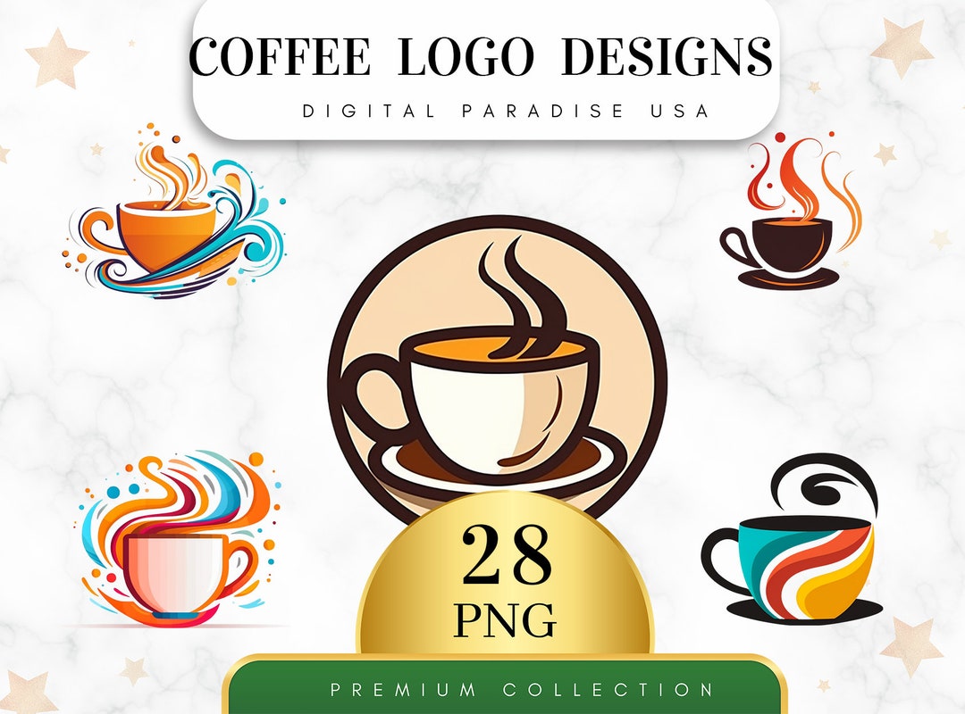 Set of 28, Coffee Logo Designs Clipart, Coffee Clipart, Coffee PNG ...