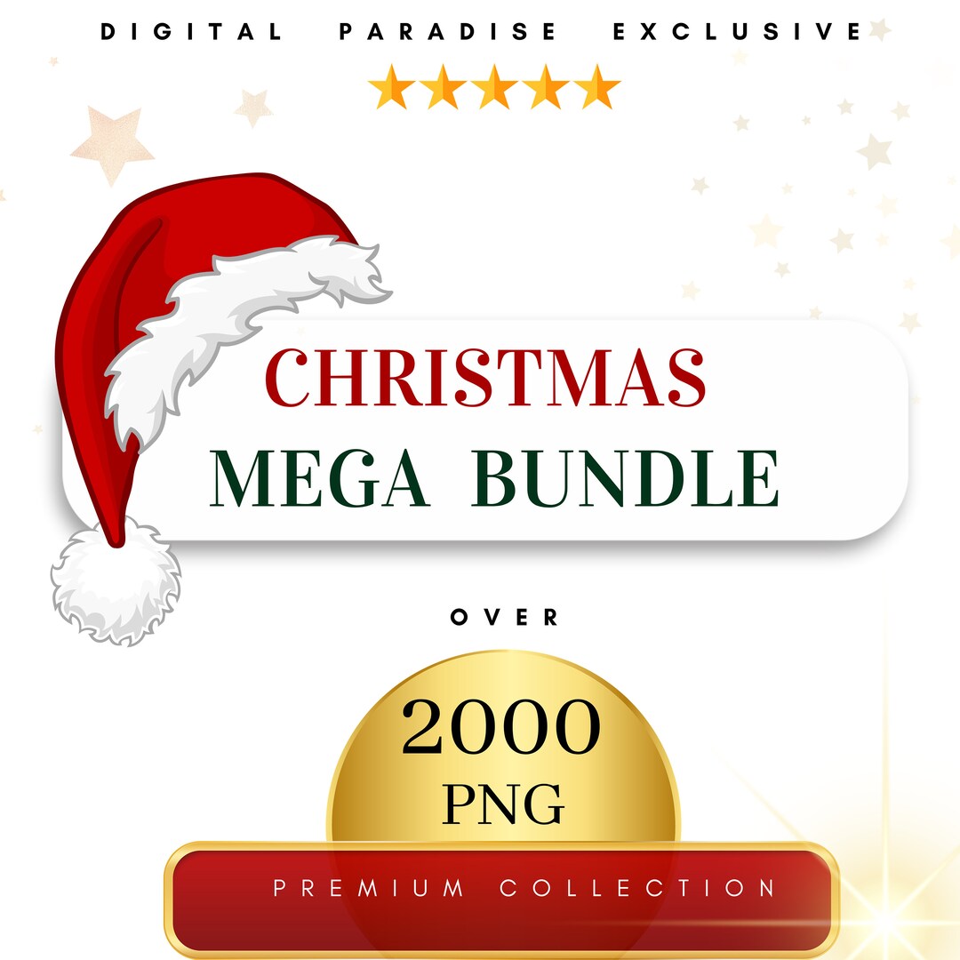Christmas Mega Bundle, Christmas Clipart, Christmas PNG, Winter Clipart ...