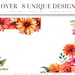 Set of 8, Gerbera Frames & Borders Watercolor, Floral Frame Clipart ...