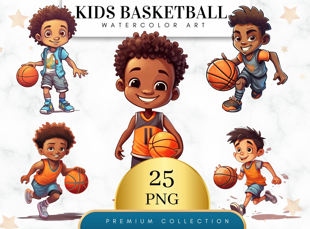 Set of 25, Kids Basketball Clipart, Basketball PNG, Basketball Junk ...