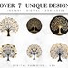 Set of 7, Tree Logos Clipart, Tree PNG, Tree Illustrations, Tree Logo ...