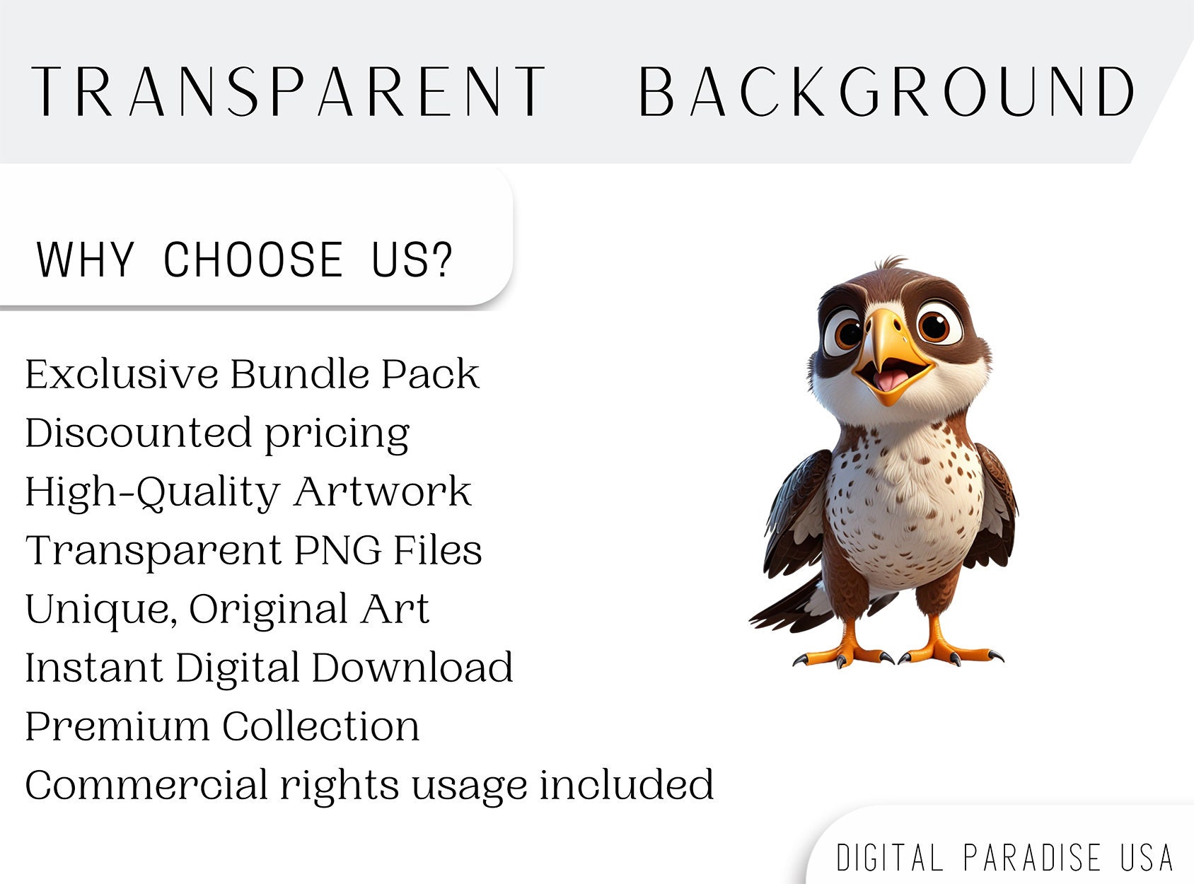 Set of 7, Happy Falcon Clipart, Falcon PNG, Cute Bird Clipart, Kids ...