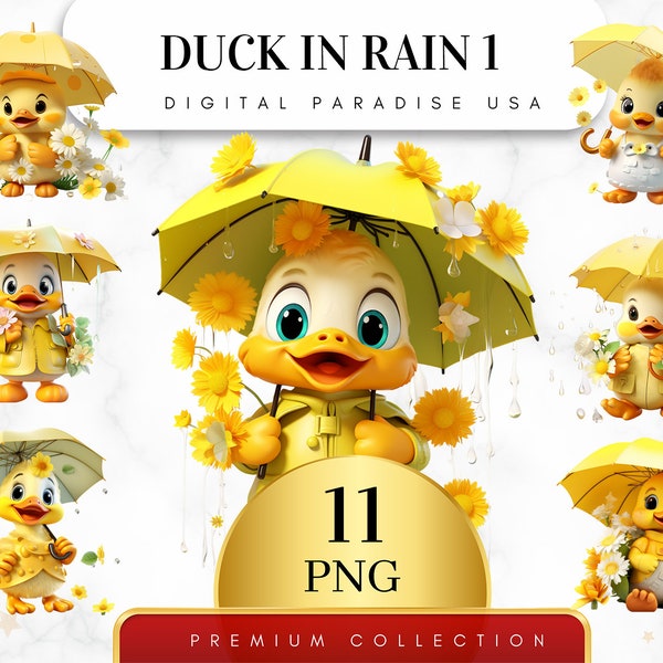 Duckling Clipart - Etsy