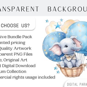 Set of 15, Watercolor Elephant, Baby Elephant Clipart, Baby Elephant ...