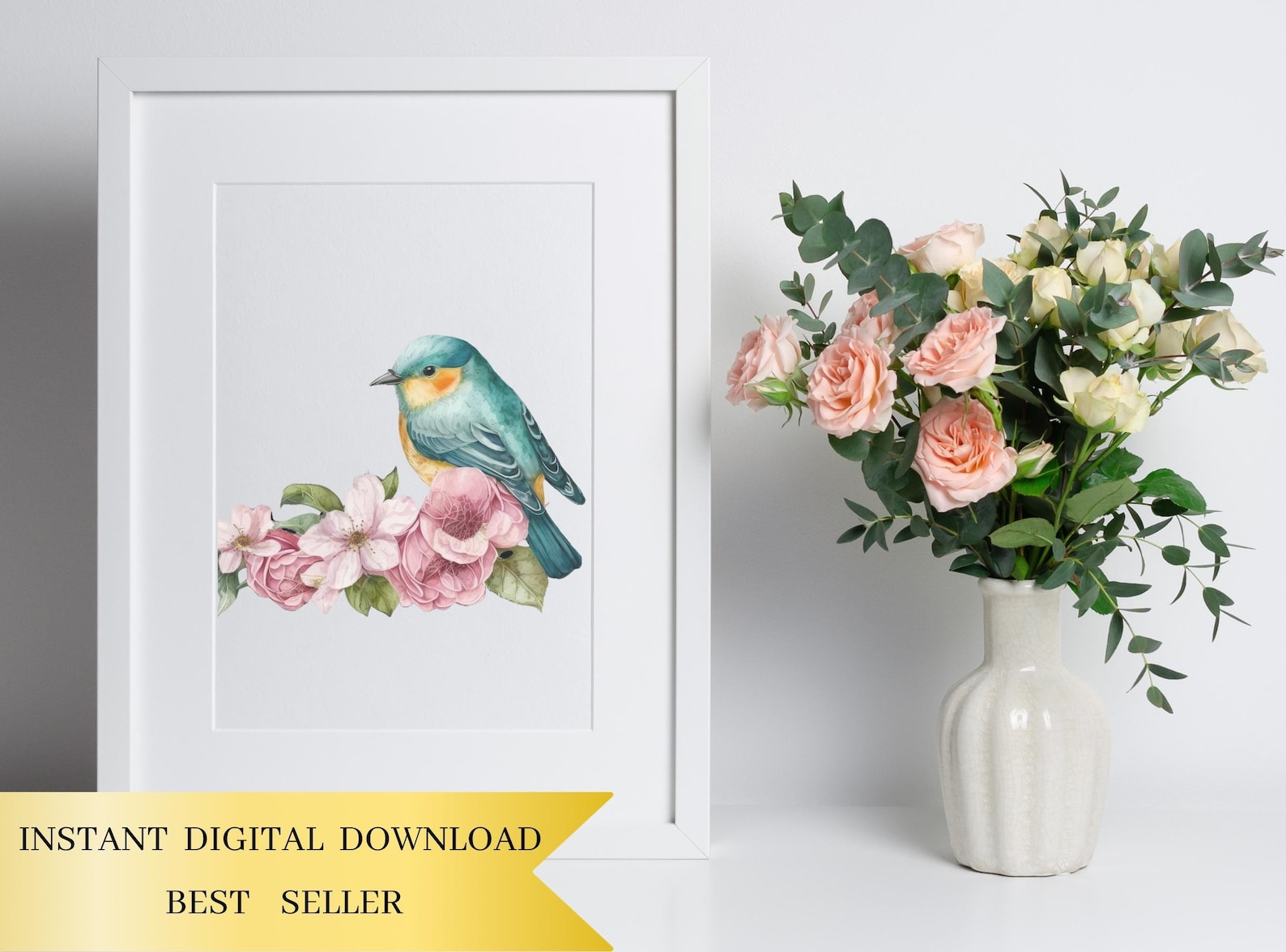 Set of 36, Watercolor Birds Clip Art, Colorful Birds Clipart, Spring ...