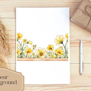 Set of 16, Watercolor Buttercup Frames Clipart, Buttercup Clipart ...