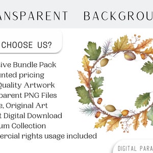 Set of 16, Watercolor Autumn Frames, Fall Floral Frames Png ...