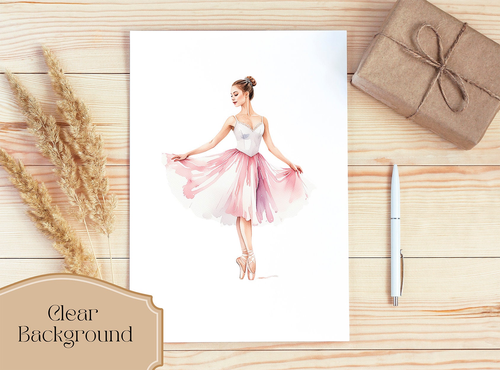 Set of 9, Elegant Ballerina Clipart, Ballerina PNG, Ballet Dancer ...