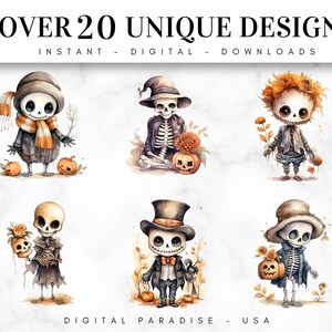 Set of 20, Cute Halloween Clipart, Halloween Bundle, Pumpkin Clipart ...