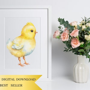 Set of 40, Watercolor Chicks Clipart Bundle, Cute Baby Chickens, Easter ...