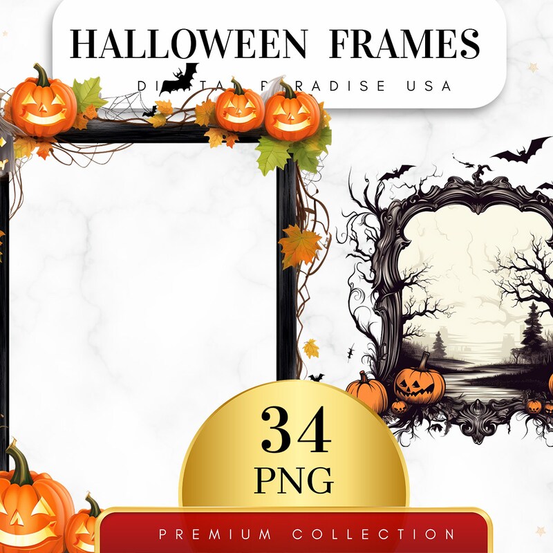 Halloween Frames - Etsy