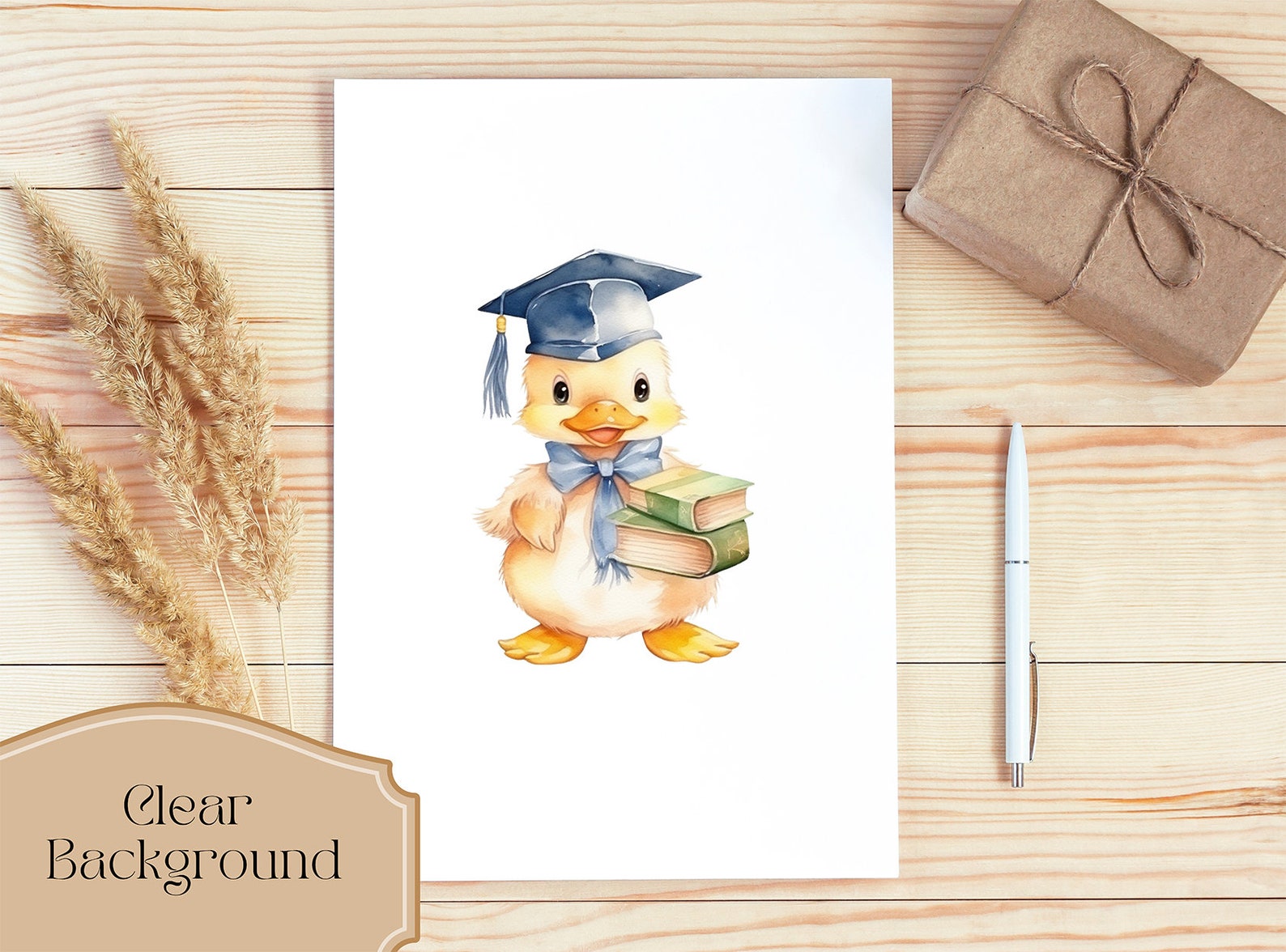 Set of 14, Duck Graduation Clipart, Duck PNG, Graduation Cap Clipart ...