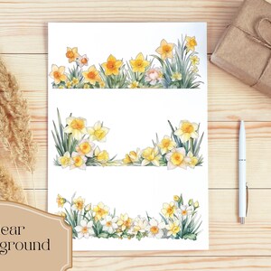 Set of 13, Watercolor Daffodil Flowers, Daffodil PNG, Floral Clipart ...