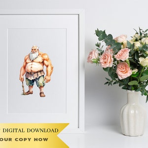 Set of 16, Friendly Giant Clipart, Giant PNG, Giant Art, Watercolor ...
