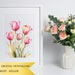 Set of 12, Watercolor Pink Tulips Clipart, Tulips PNG, Floral Clipart ...