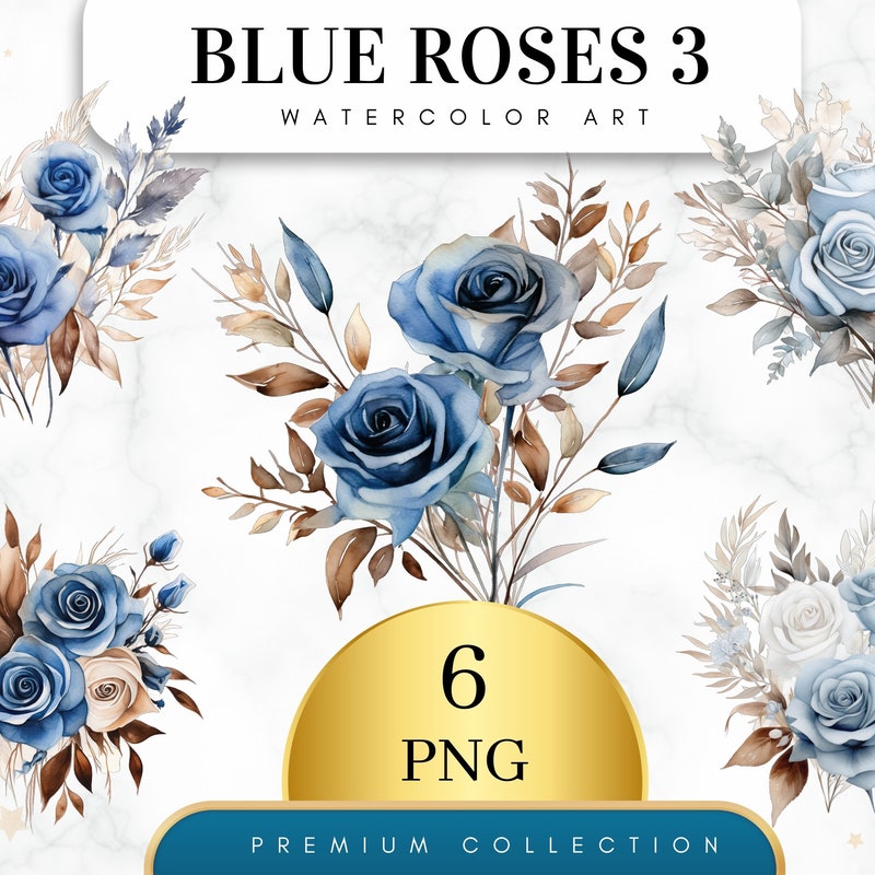 Blue Rose Svg - Etsy
