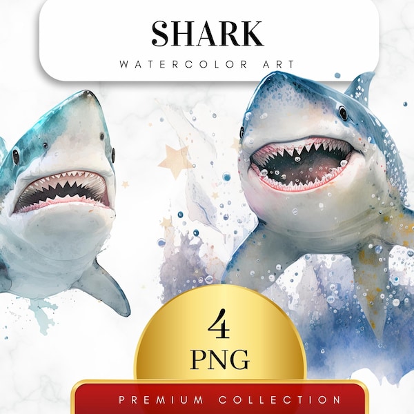 Shark Clipart - Etsy