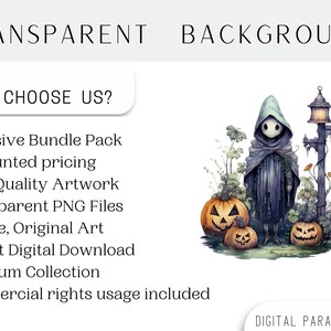 Set of 19, Halloween Gardens Clipart Bundle, Pumpkin Clipart, Ghost ...