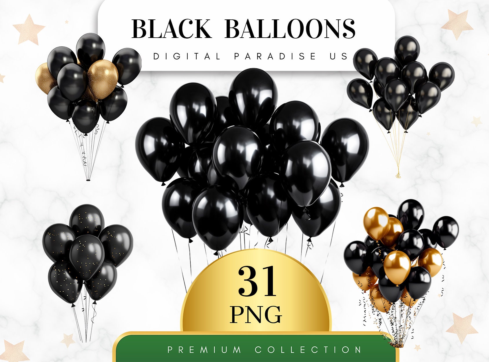 Black Balloons Png