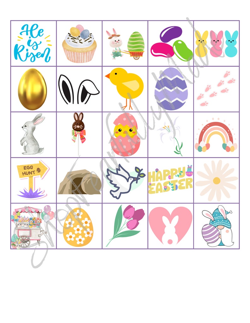 Religious Easter Bingo Printable -- 20 - Etsy